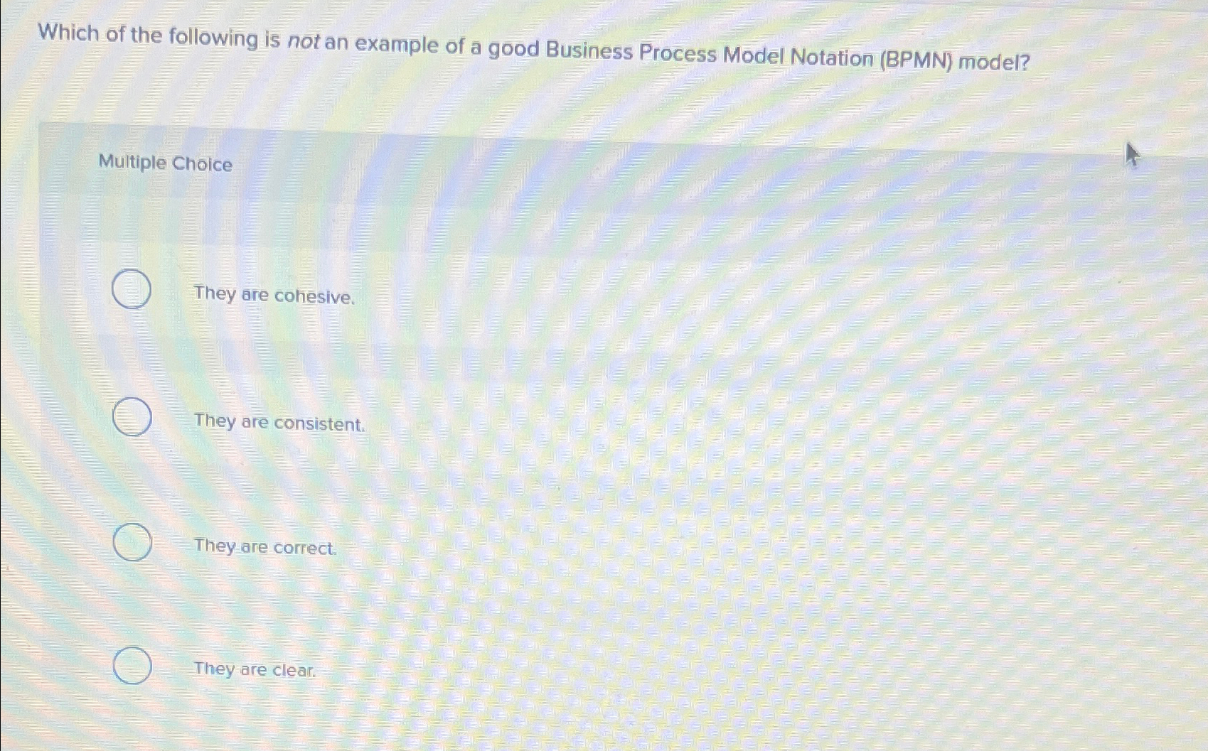 Solved Which of the following is not an example of a good | Chegg.com