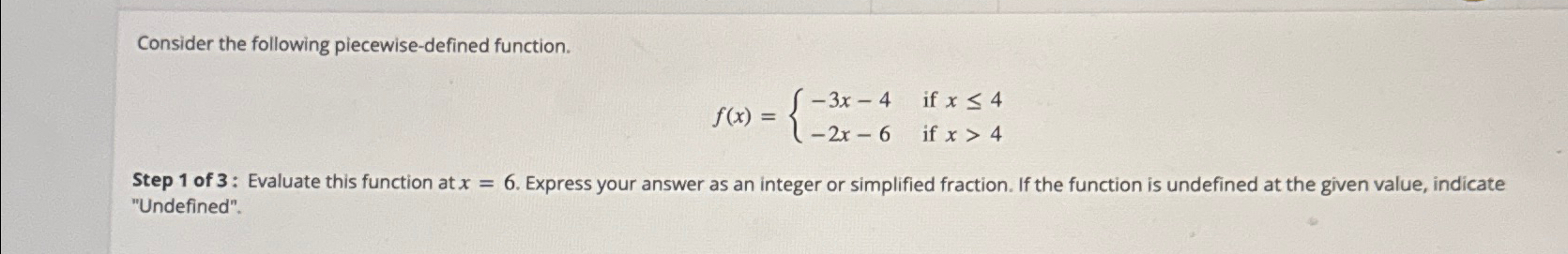 Solved Consider the following piecewise-defined | Chegg.com