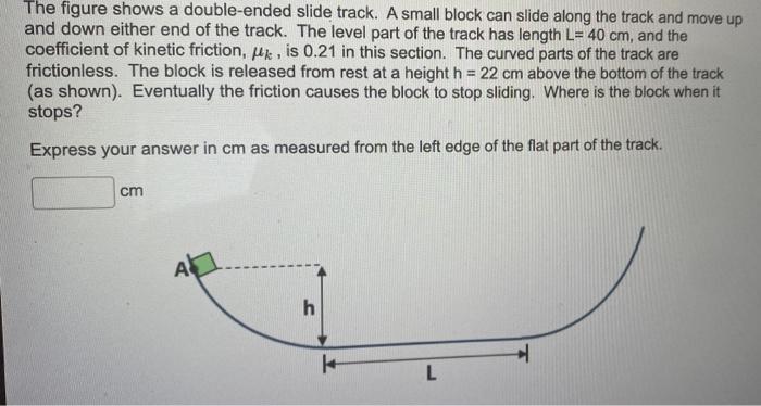 Solved The figure shows a double-ended slide track. A small | Chegg.com