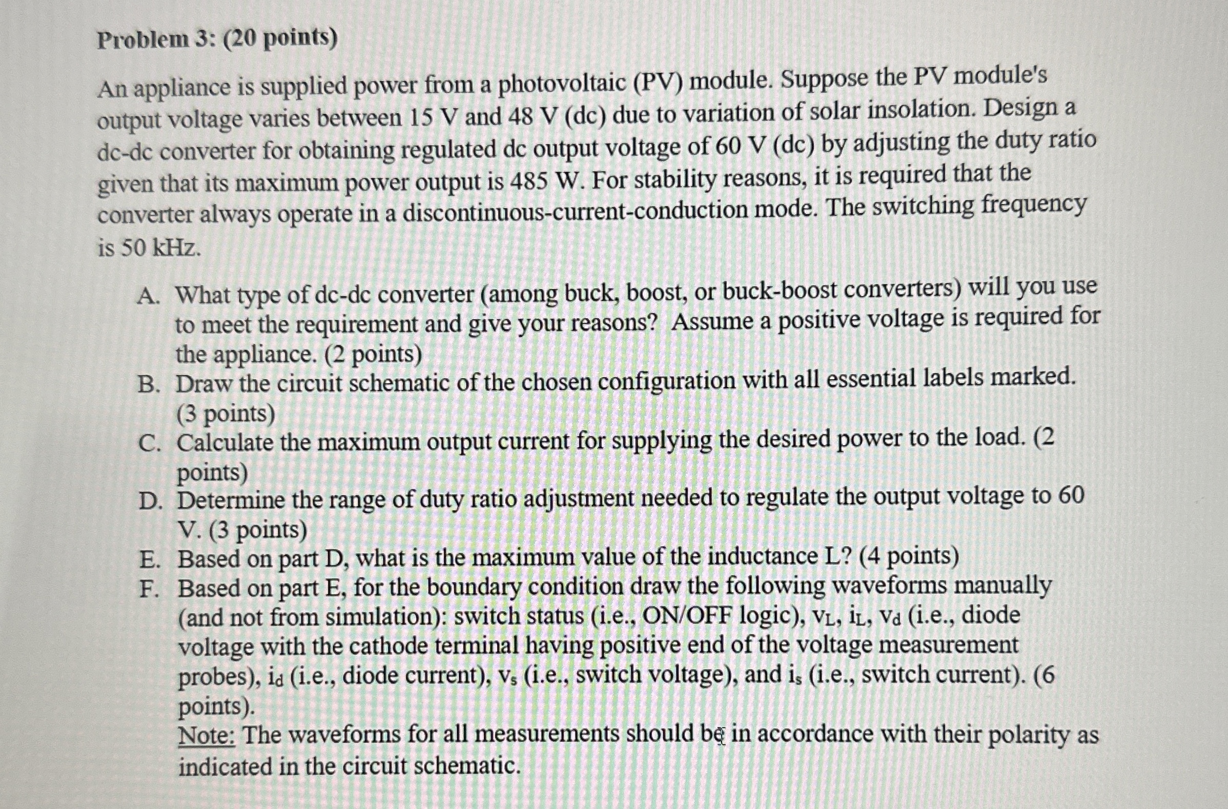 Solved Problem 3: (20 ﻿points)An appliance is supplied power | Chegg.com