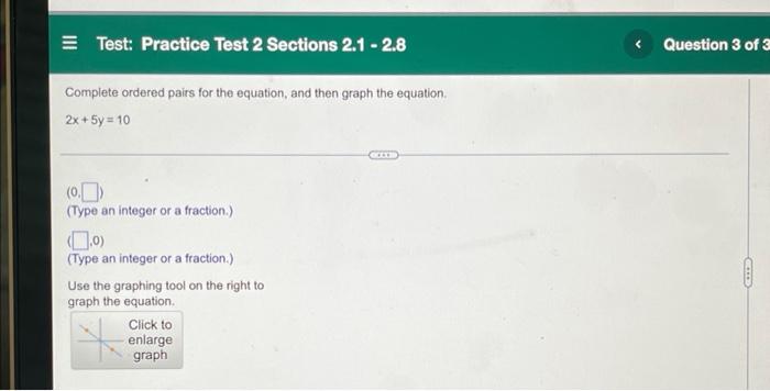 Solved Test: Practice Test 2 Sections 2.1-2.8 Complete | Chegg.com