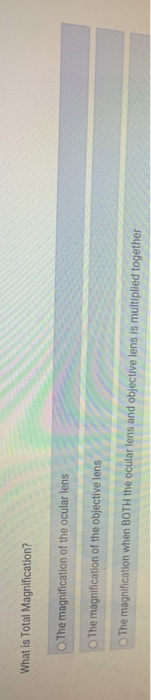 Solved When first locating a specimen under the microscope, | Chegg.com