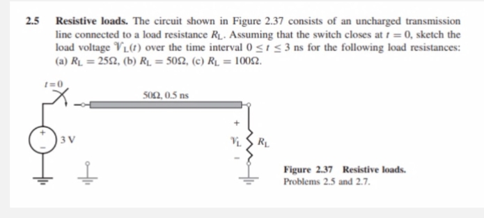 Solved 2.5 ﻿Resistive loads. The circuit shown in Figure | Chegg.com