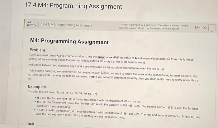 Solved M4 Programming Assignment Problem Given A Numeric