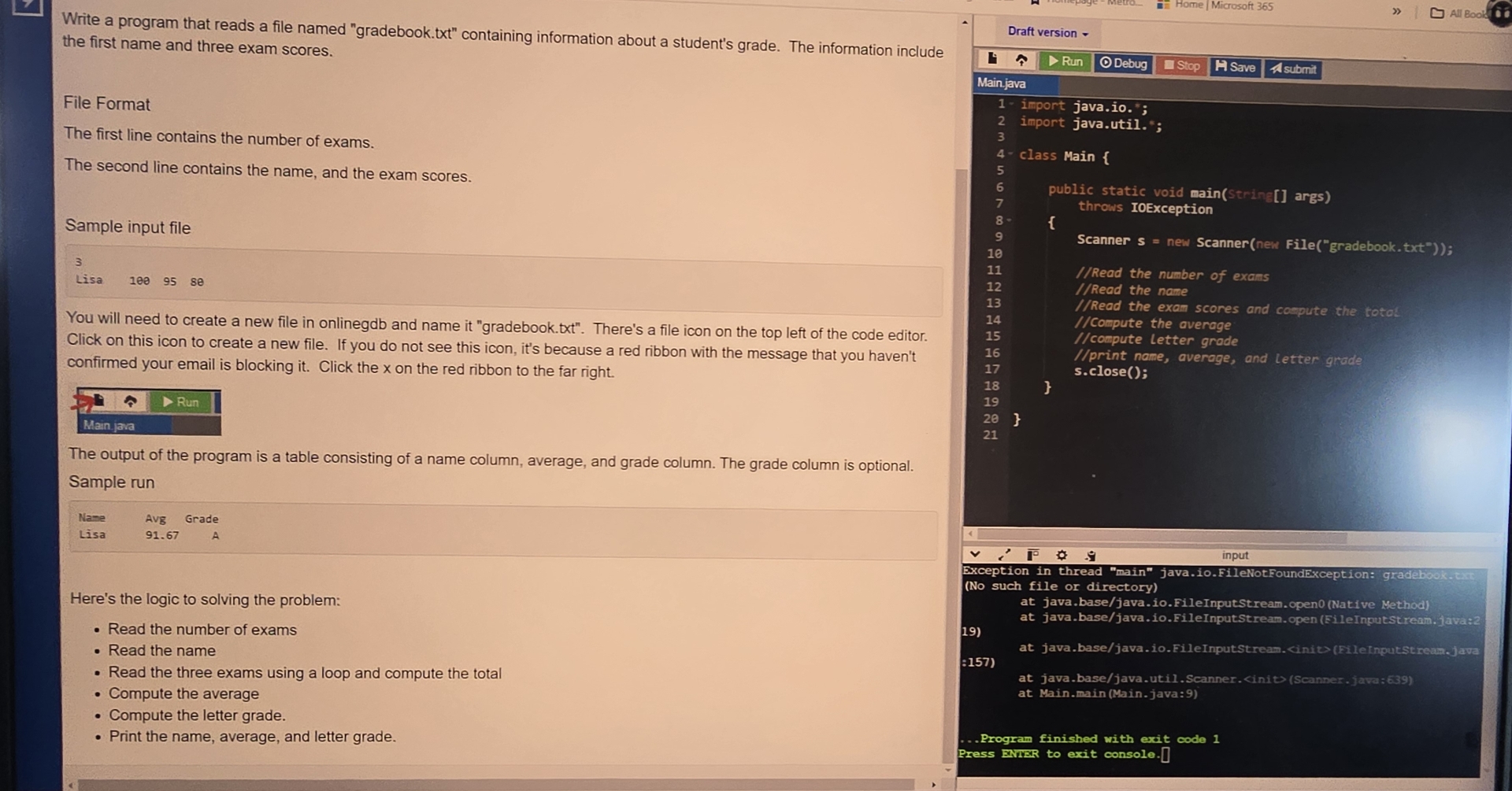 Solved Write a program that reads a file named | Chegg.com