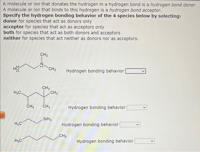 Solved A molecule or ion that donates the hydrogen in a | Chegg.com