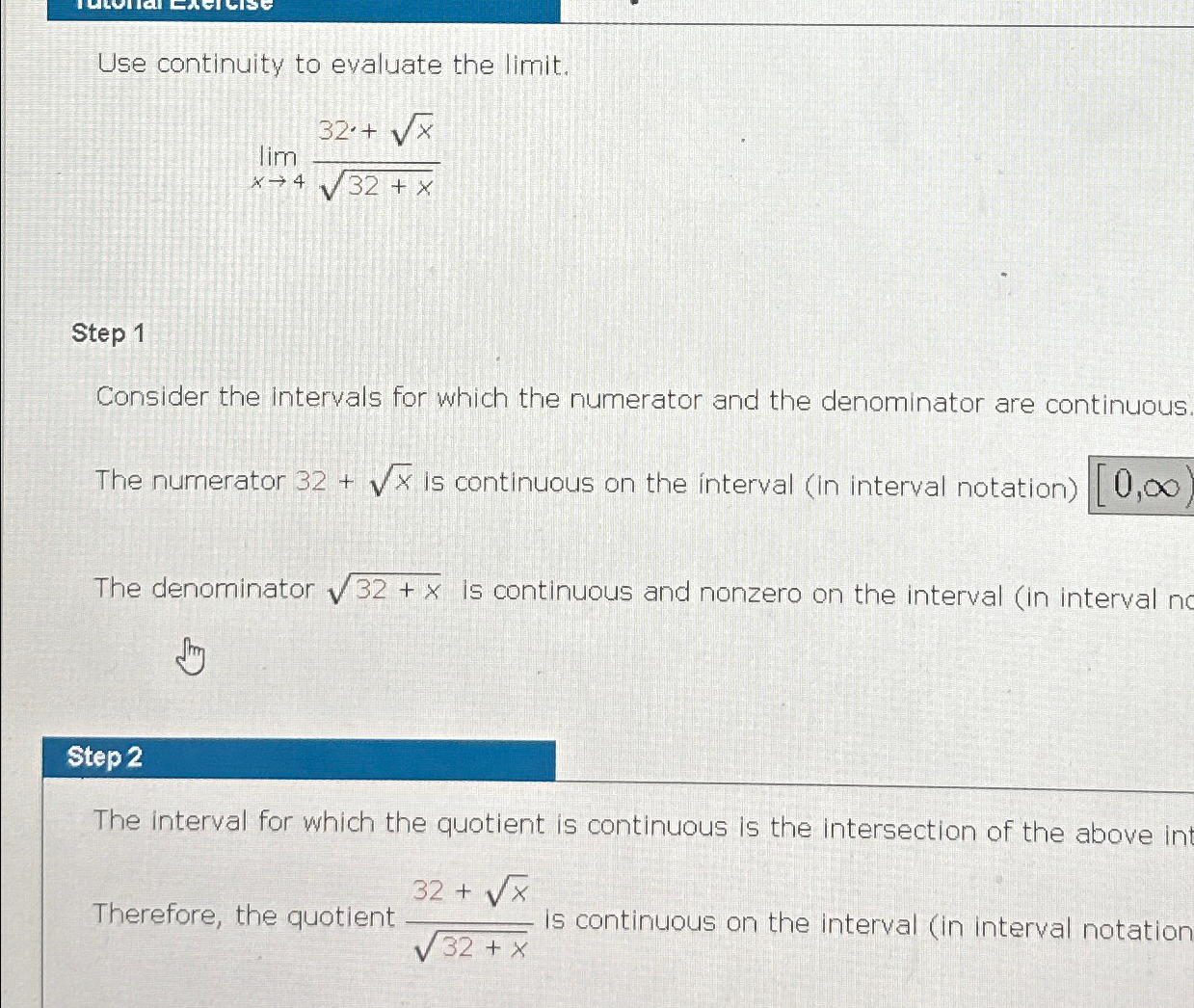 Solved Use continuity to evaluate the | Chegg.com