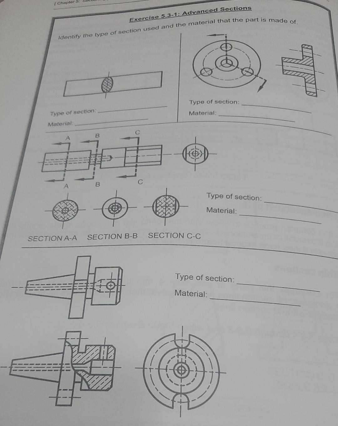 Solved Identity the type of section used and the material | Chegg.com