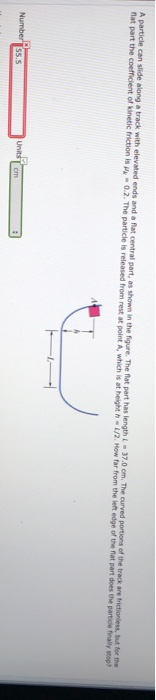 Solved A particle can slide along a track with elevated ends | Chegg.com