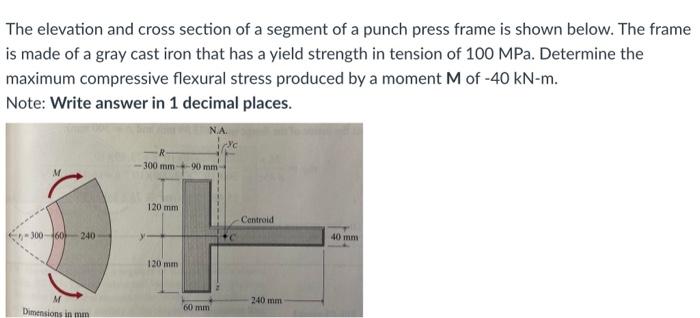 Solved Determine the maximum tensile and compressive flexur | Chegg.com