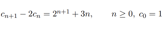 Solve this recurrence relation | Chegg.com