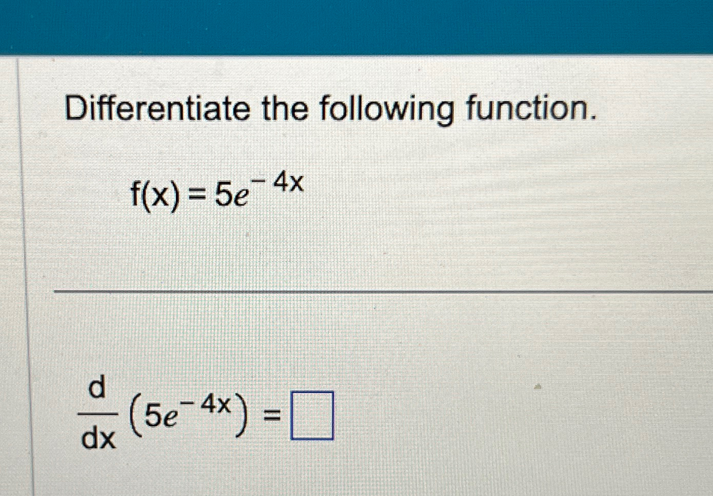 Solved Differentiate the following | Chegg.com