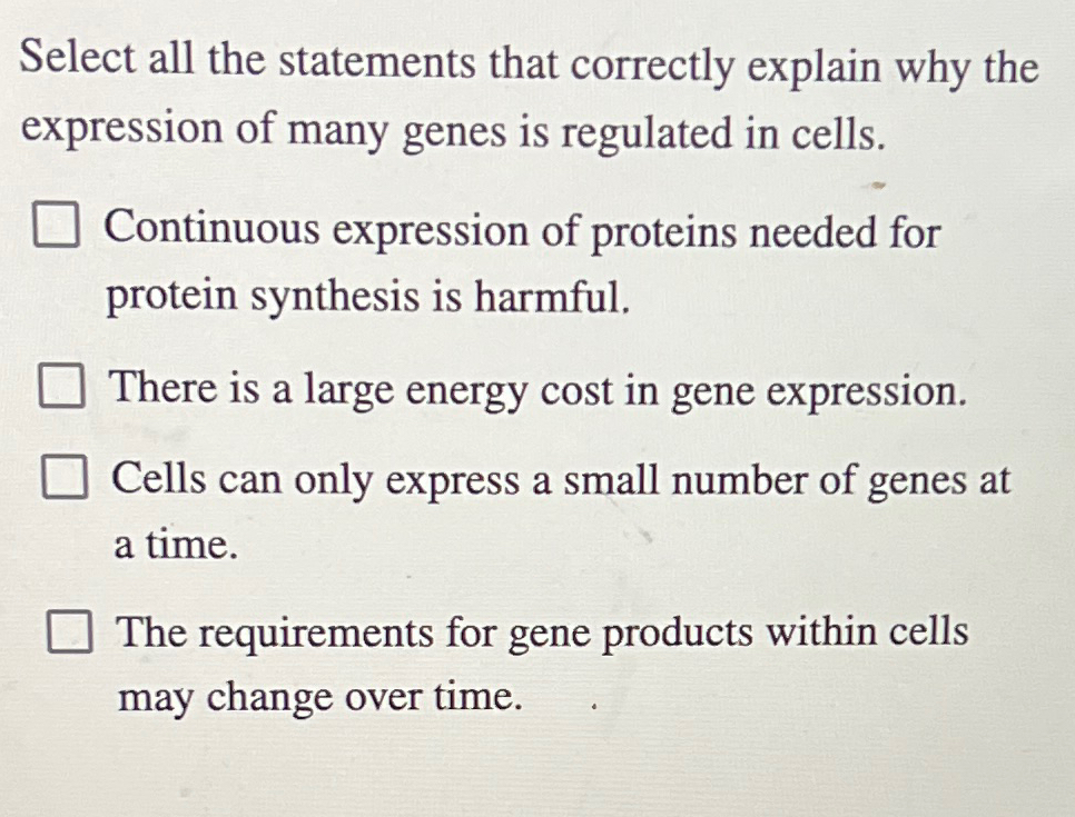 Solved Select all the statements that correctly explain why | Chegg.com