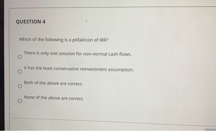Solved QUESTION 4 Which of the following is a pitfall/con of | Chegg.com