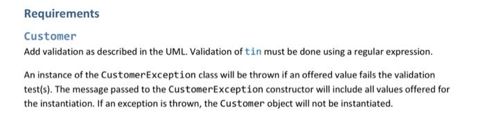 Solved How do I modify my existing class (Customer.java) to | Chegg.com