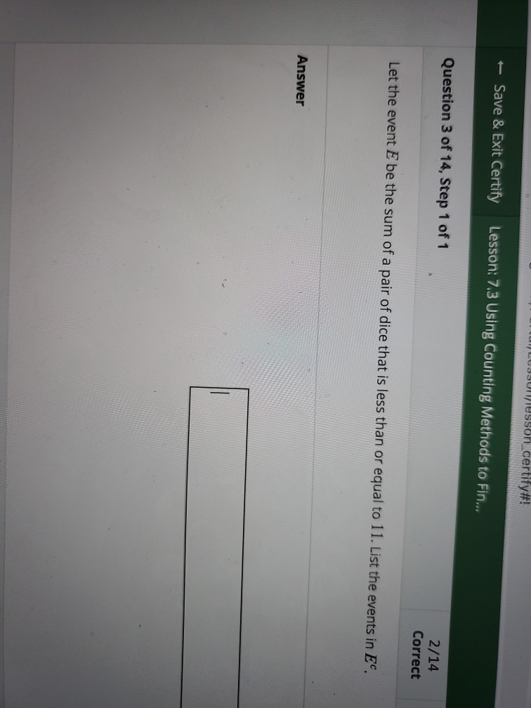 Solved outUSSUmlesson_certify #! - Save & Exit Certify | Chegg.com