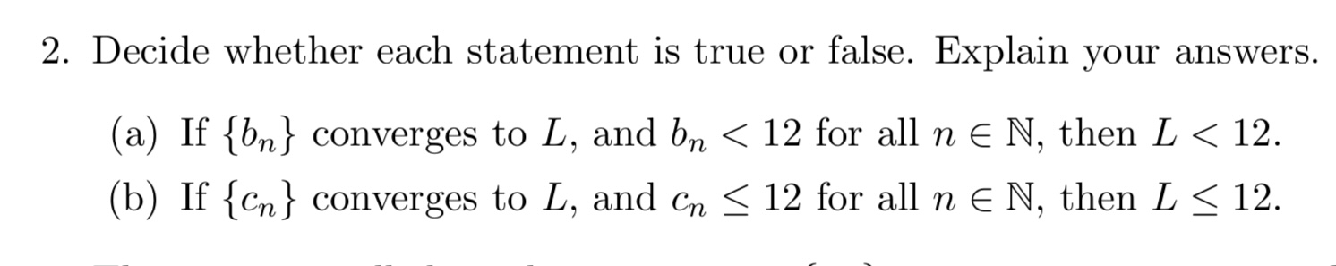 Decide whether each statement is true or false. | Chegg.com