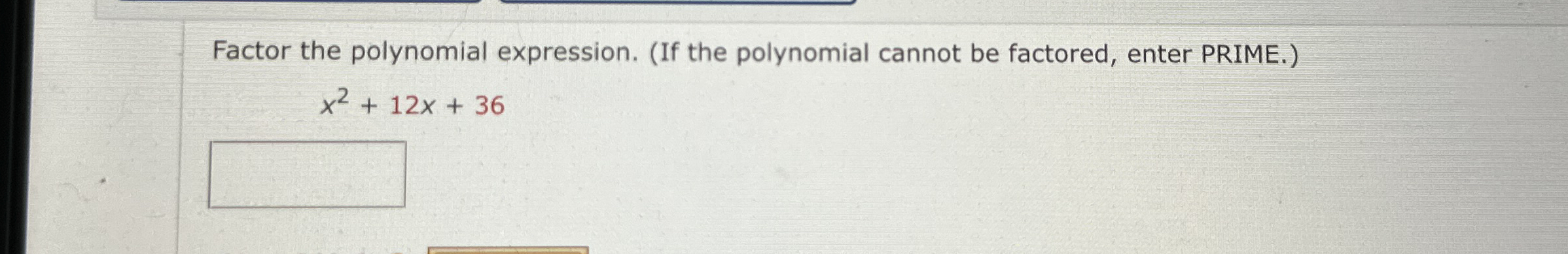 Solved Factor the polynomial expression. (If the polynomial | Chegg.com
