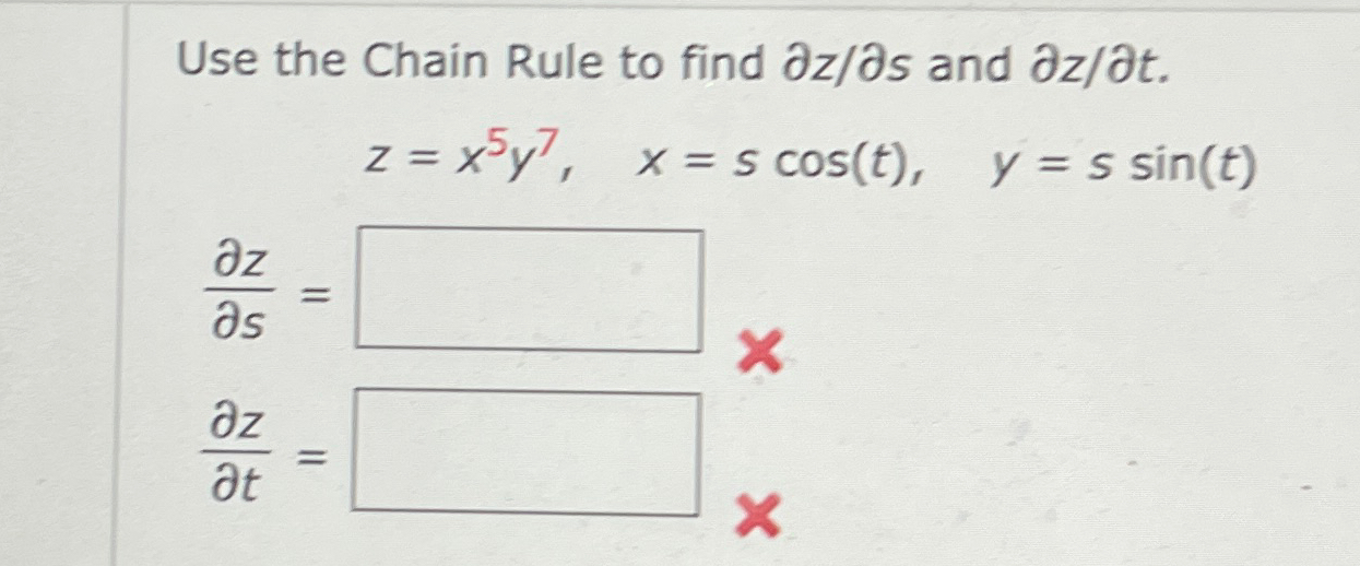 Solved Use the Chain Rule to find delzdels and | Chegg.com