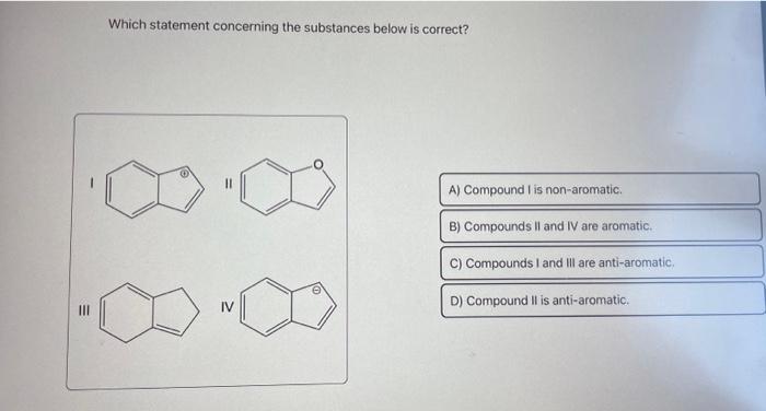 Solved Which statement concerning the substances below is | Chegg.com