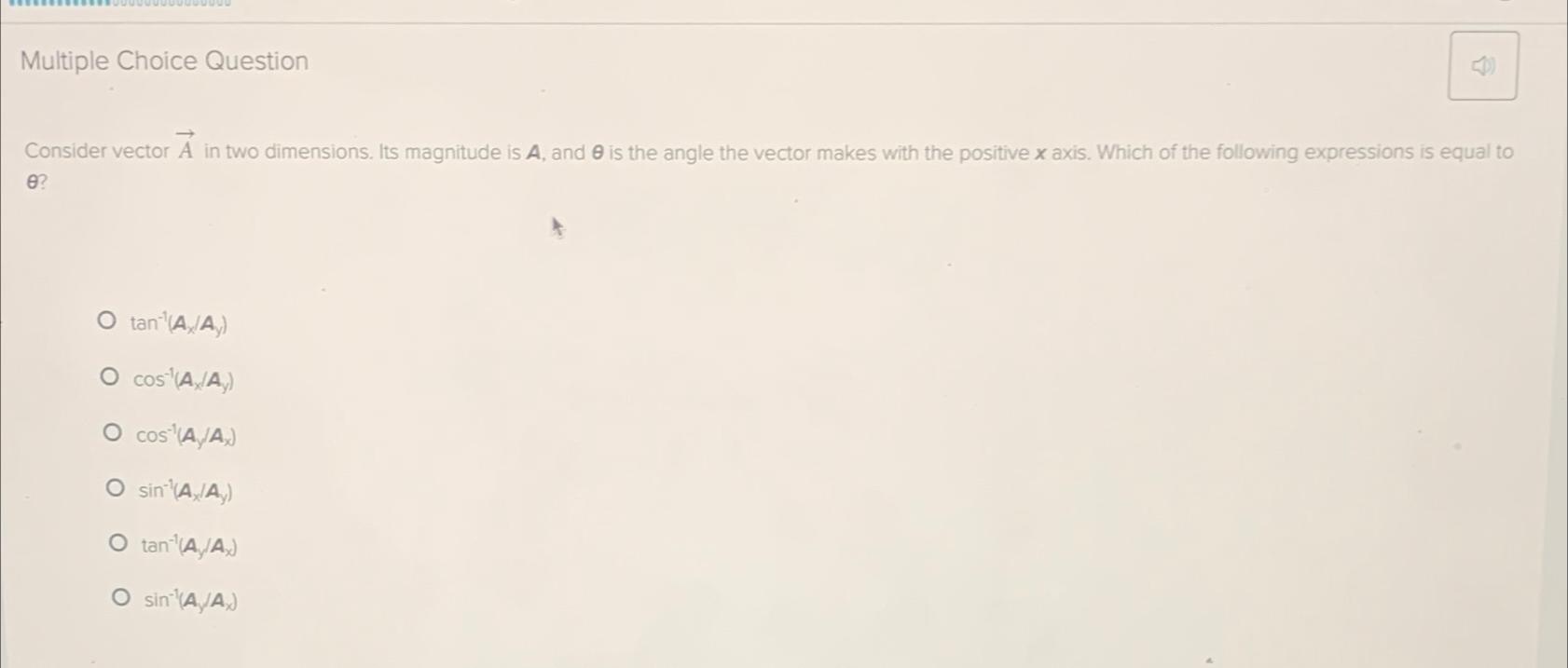Solved Multiple Choice Question\\nConsider vector vec(A) in | Chegg.com Solved Multiple Choice Question\\nConsider vector vec(A) in | Chegg.com