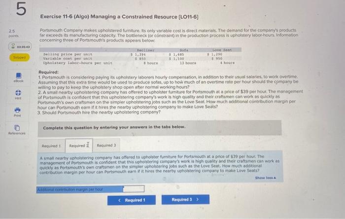 Solved Exercise 11.6 (Algo) Managing a Constrained Resource | Chegg.com