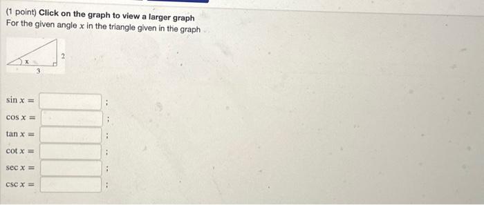 Solved (1 point) Click on the graph to view a larger graph | Chegg.com