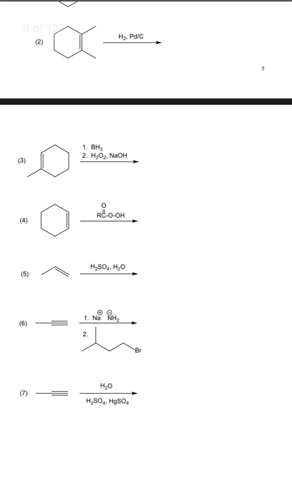 Solved a Hz. PdC me 1. BH 2. H2O2, NaOH RC-O-OH H2SO4 H2O но | Chegg.com