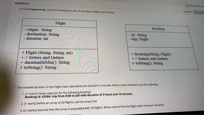 Solved Question 9 ICLO- Programming Given the following the | Chegg.com