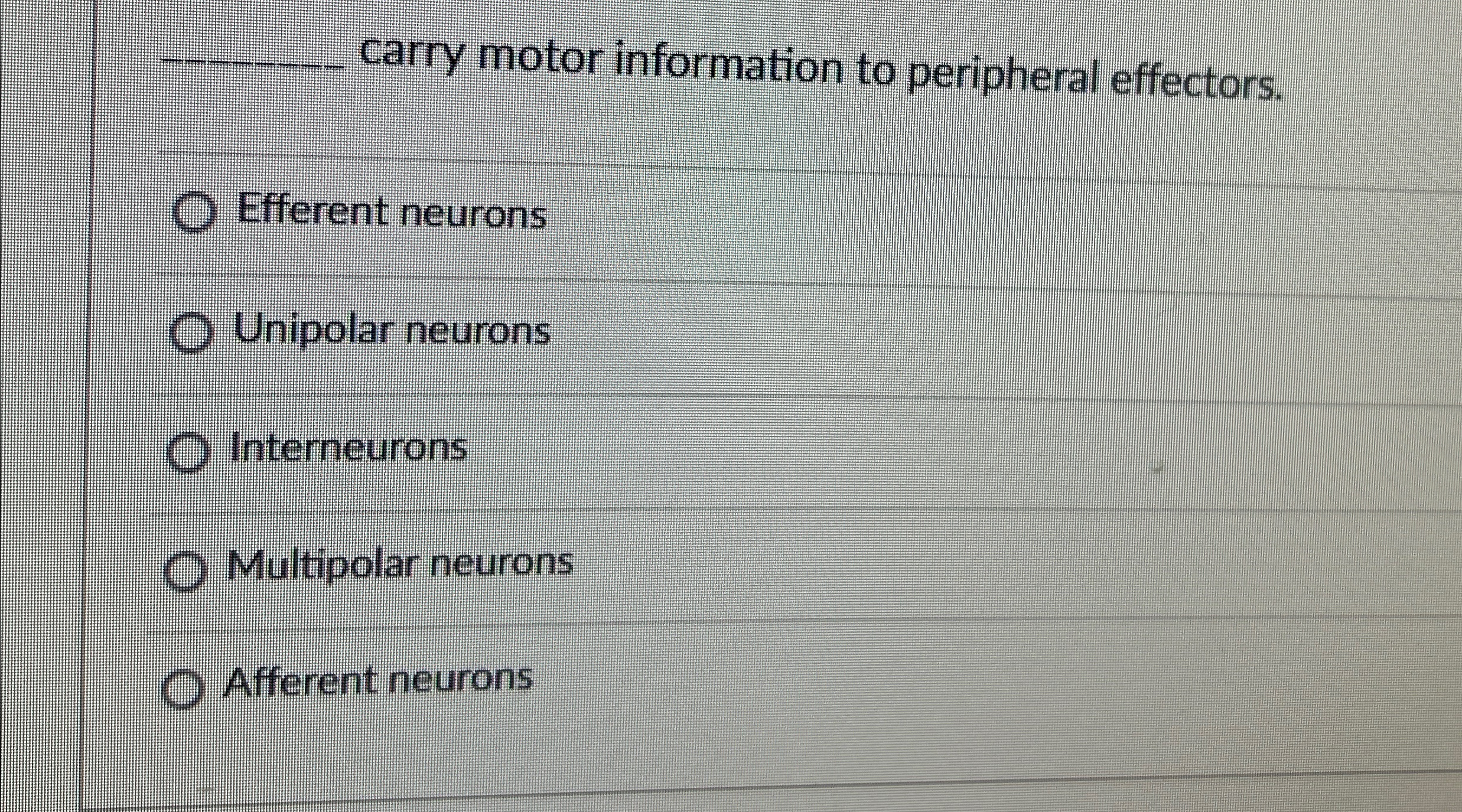Solved q, ﻿carry motor information to peripheral | Chegg.com