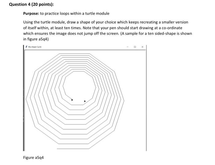 Solved stion 4 ( 20 points): Purpose: to practice loops | Chegg.com