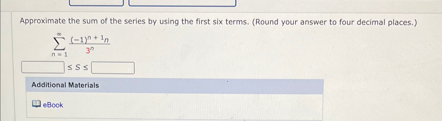 Solved Approximate the sum of the series by using the first | Chegg.com
