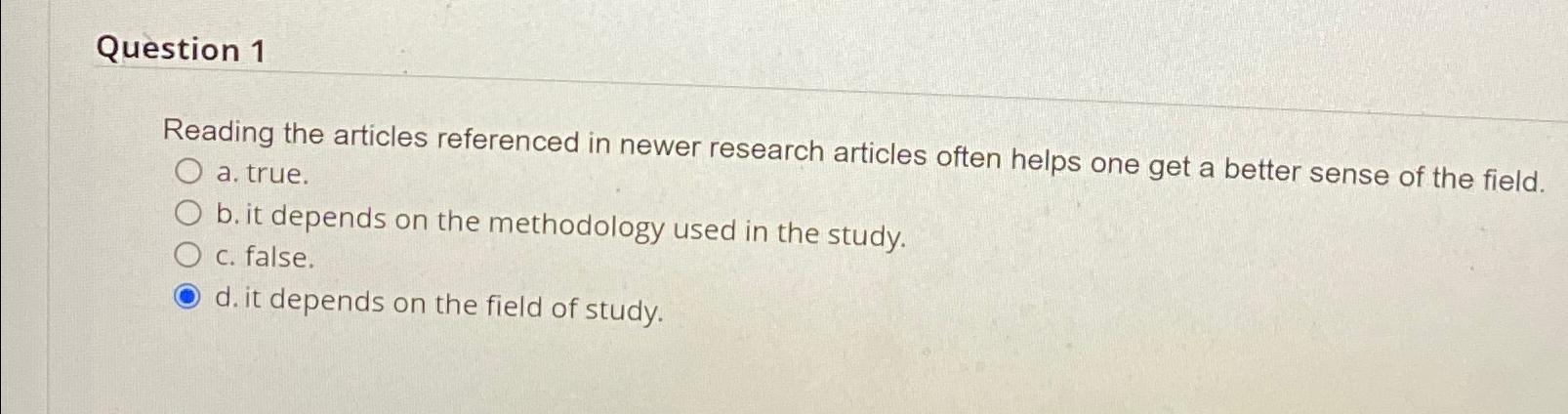 Solved Question 1Reading the articles referenced in newer | Chegg.com