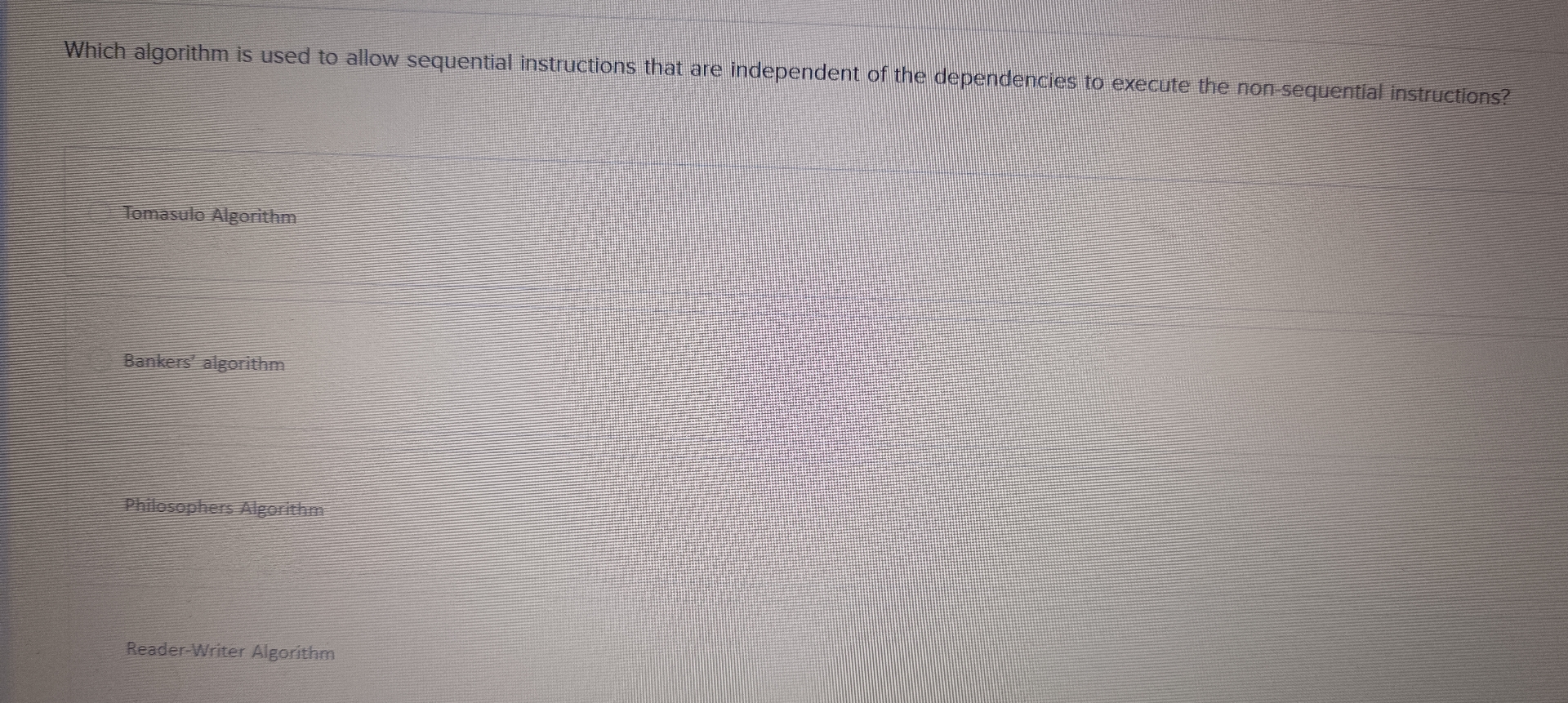 Solved Which algorithm is used to allow sequential | Chegg.com