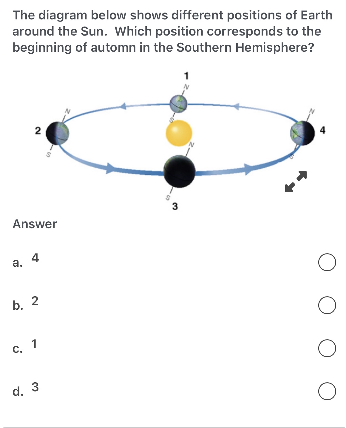 Solved The diagram below shows different positions of | Chegg.com