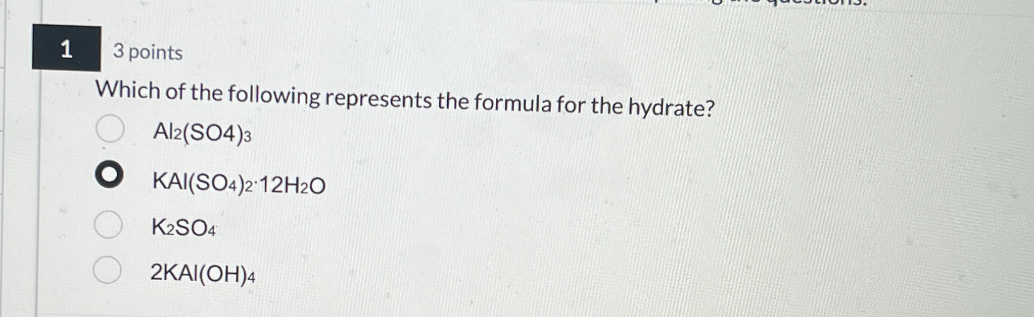 Solved 13 ﻿pointsWhich of the following represents the | Chegg.com