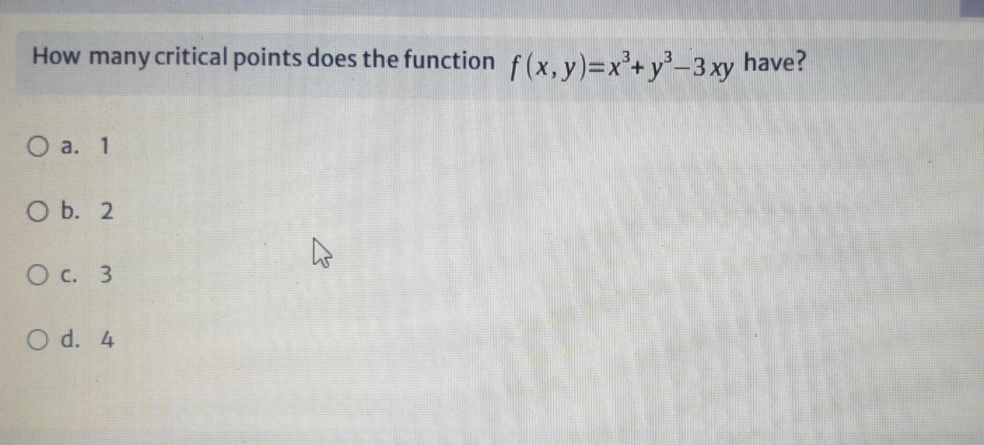 Solved How many critical points does the function | Chegg.com