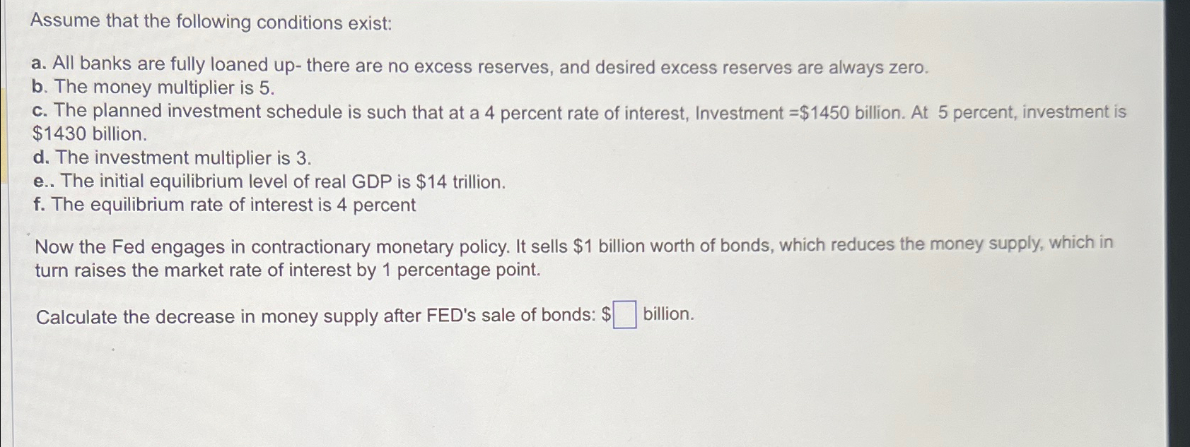 Solved Assume that the following conditions exist:a. ﻿All | Chegg.com