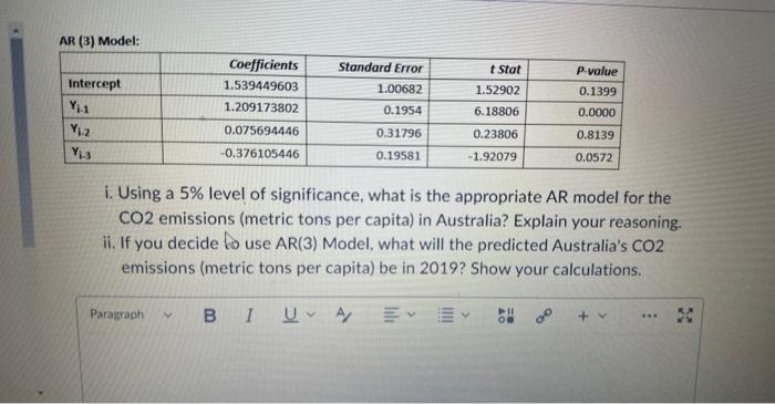 Solved Given below are Microsoft Excel outputs for various | Chegg.com
