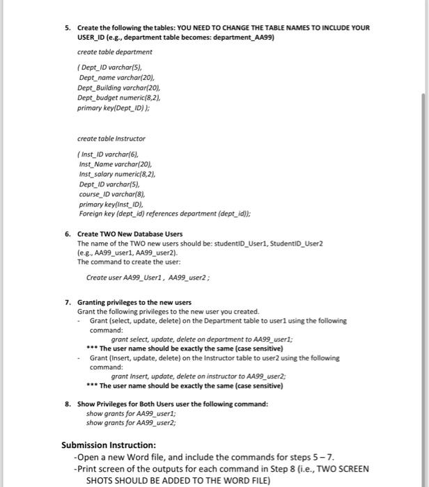 Solved 3. Make your new schema as the default schema by | Chegg.com