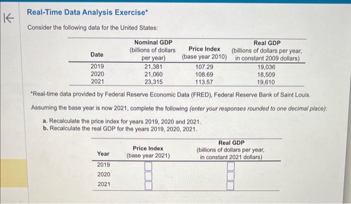 Solved Real-Time Data Analysis Exercise* Consider the | Chegg.com