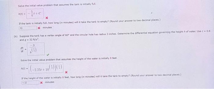 Solved Suppose water is leaking from a tank through a | Chegg.com