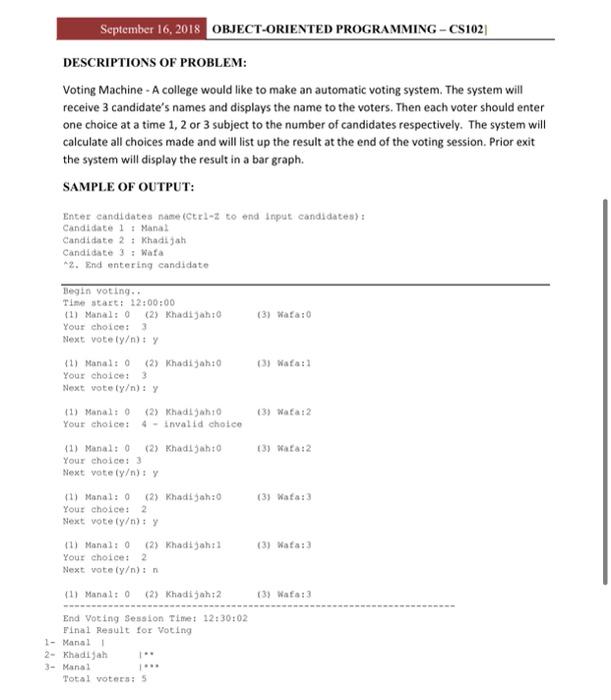Solved PROBLEM SOLVING TIPS: Initialize candidate's name | Chegg.com