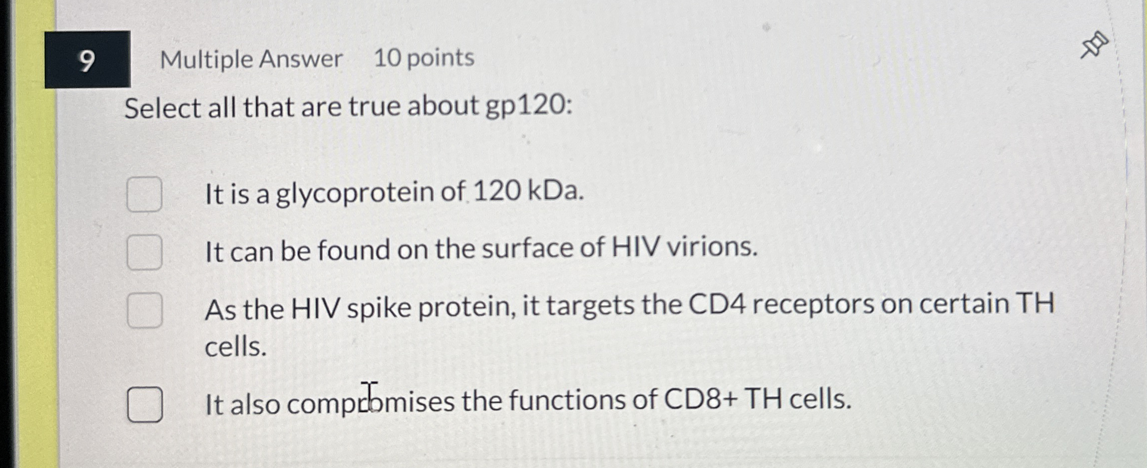 High Quality SOLUTION 9Multiple Answer10 ﻿pointsSelect all that are true | Chegg.com