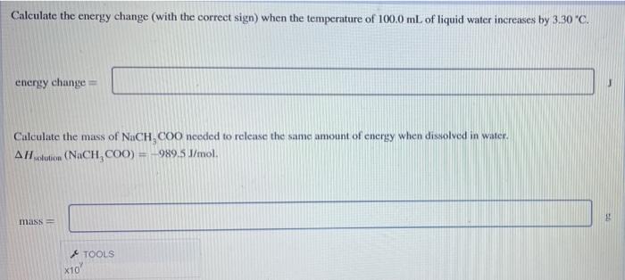 Solved Calculate the energy change with the correct sign) | Chegg.com