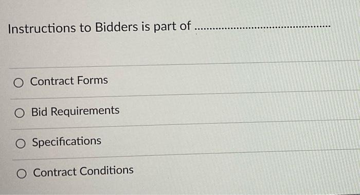 Solved Instructions to Bidders is part of Contract Forms Bid | Chegg.com