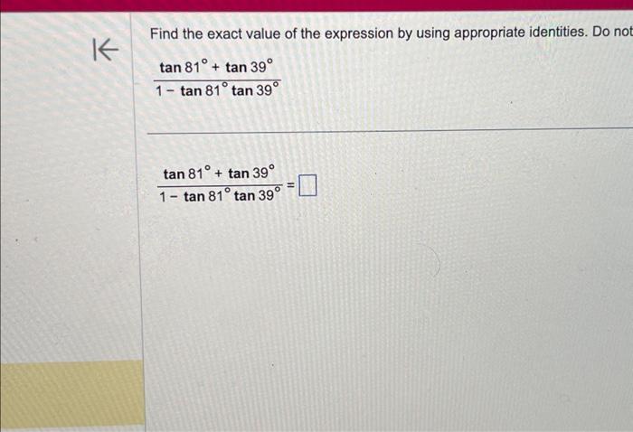 Solved Find the exact value of the expression by using | Chegg.com