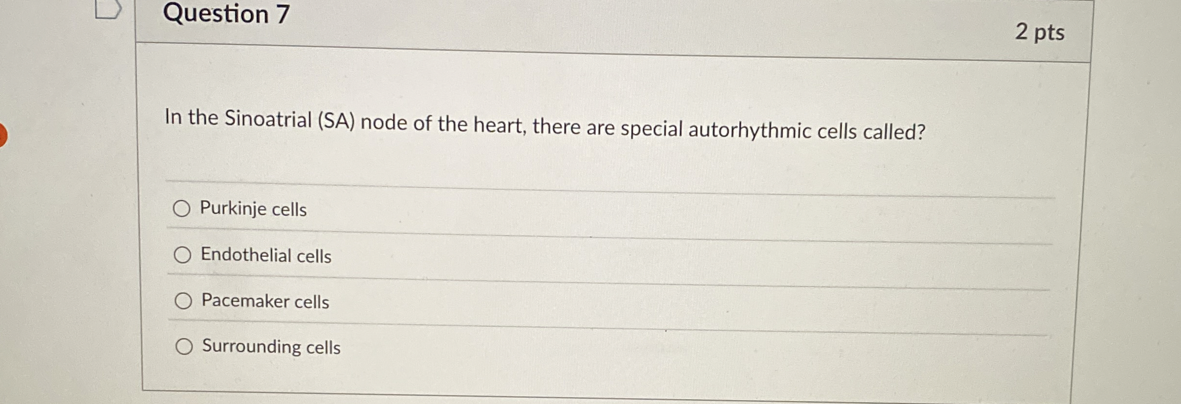Solved Question 72 ﻿ptsIn the Sinoatrial (SA) ﻿node of the | Chegg.com