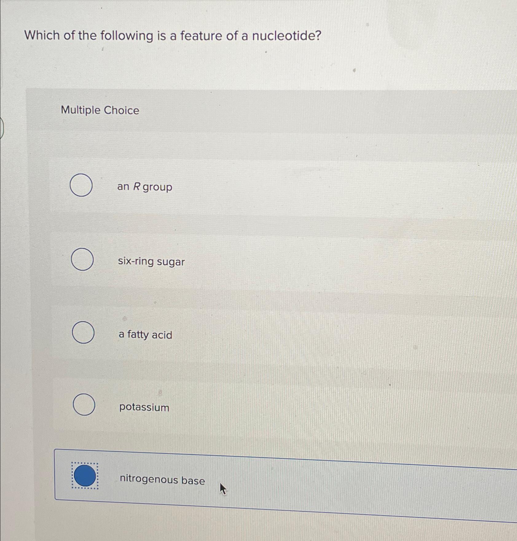 Solved Which of the following is a feature of a | Chegg.com