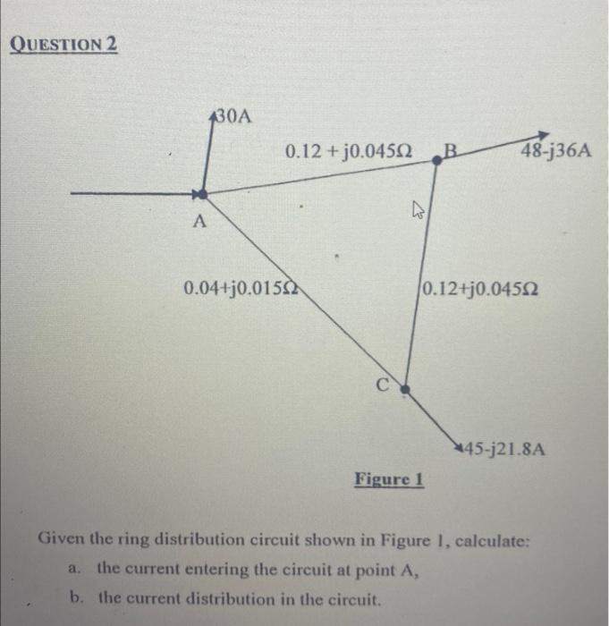 Solved Qufetion? Given the ring distribution circuit shown | Chegg.com
